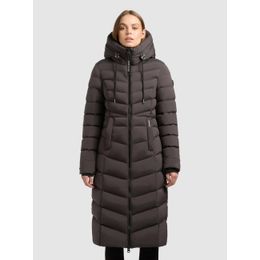 Steppmantel Khujo "INGRAM5", Damen, Gr. XXL (44), graphite grau, Steppware, Obermaterial: 100% Polyester. Futter: 100% Nylon. Wattierung: 100% Polyester, unifarben, wadenlang, elastischer Bund, Mäntel, Topseller