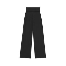 Chinohose MOSHI MOSHI MIND "moshi moshi mind Trousers Pure", Damen, Gr. L, Normalgrößen, schwarz, Obermaterial: 95% Viskose, 5% Elasthan, Hosen