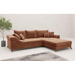 Ecksofa MR. COUCH, B:317cm H:93cm T:226cmmiami 9 ginger, 90% Polyester / 10% Nylon, Wohnzimmer, Sofas, "Taylor, L-Form, wahlweise mit Kaltschaum",