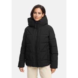 Winterjacke Marikoo "Kuschelnasee", Damen, Gr. L, schwarz, Obermaterial: 100% Polyester; Futter: 100% Polyester; Wattierung: 100% Polyester; Ärmelfutter: 100% Polyester, Jacken, mit extra hohem Kragen und warmem Fleecefutter