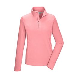 Fleeceshirt Killtec "KSW 101 WMN FLC SHRT", Damen, Gr. 36, hellpink, Oberstoff: 100% Polyester, Shirts, Fleeceshirt mit Stehkragen, warm, Reißverschluss mit Kinnschutz