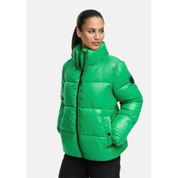 Winterjacke Marikoo "Hazalee", Damen, Gr. L, smaragd grün, Obermaterial: 100% Polyester; Futter: 100% Polyester; Wattierung: 100% Polyester; Ärmelfutter: 100% Polyester, Jacken, mit leicht gläzendem Obermaterial und hohem Kragen