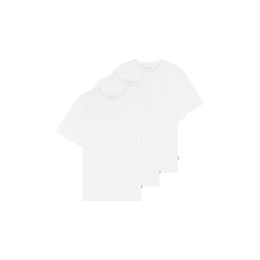 T-Shirt Wrangler "3_PACK_TEE", Herren, Gr. L, weiß, Jersey, Obermaterial: 100% Baumwolle, unifarben, regular fit taillenbedeckt, Rundhals, Shirts
