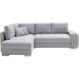 Ecksofa MR. COUCH, B:269cm H:90cm T:179cmmemphis 45 grau, Grundgewebe 100% Polyester; Nutzschicht 90% Polyester / 10% Polyamid, Wohnzimmer, Sofas,