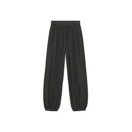 Chinohose MOSHI MOSHI MIND "moshi moshi mind Trousers free", Damen, Gr. M, Normalgrößen, moonless night, Obermaterial: 55% Leinen, 45% Viskose, Hosen