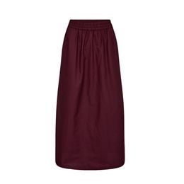 Nümph Midirock NÜMPH "Nümph SKIRT NUJUNY", Damen, Gr. 34, winetasting, Obermaterial: 100% Baumwolle, Röcke