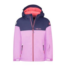 Winterjacke Trollkids "GIRLS HALLINGDAL JACKET", Kinder, Gr. 140, rosa (light violet, deep violet, coral pink), Obermaterial: 100% Polyester. Futter: 100% Polyamid. Wattierung: 100% Polyester, Jacken