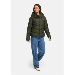 Winterjacke Marikoo "Yukanii", Damen, Gr. M, schwarz olive, Jacken, Kurze Winterjacke mit langen Bündchen und Daumenloch