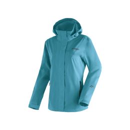 Funktionsjacke Maier Sports "Metor rec W", Damen, Gr. 42, aquablau, 100% Polyester, Jacken, Damen Regenjacke, wetterfeste Outdoorjacke, wasserdicht, Reg. Fit