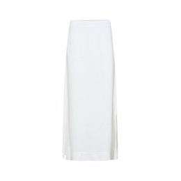 Midirock Levete Room "Levete Room Skirt LR-NAJA 30", Damen, Gr. L, l100, weiß, Obermaterial: 55% Leinen, 45% Viskose, Röcke