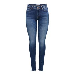 Skinny-fit-Jeans Only "ONLSHAPE REG WAIST SKINNY BOX DNM", Damen, Gr. 26, Länge 32, dunkelblau denim, Denim/Jeans, Obermaterial: 83% Baumwolle, 15% Polyester, 2% Elasthan, unifarben, skinny fit, Jeans