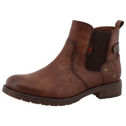 Winterboots Mustang Shoes "Elfi", Damen, Gr. 36, cognac, Lederimitat, Textil, used, Schuhe, Winterboots mit Stretcheinsatz
