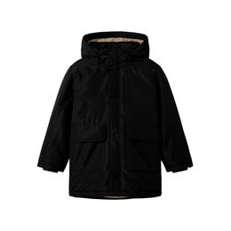 Parka name it "NKMMARLOW PARKA JACKET PB", Jungen, Gr. 134, schwarz, Web, Obermaterial: 100% Polyester, unifarben, regular fit normal, Jacken