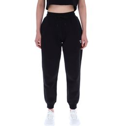 Jogginghose Reebok "ERIKA CUFFED JOGGER", Damen, Gr. L, N-Gr, schwarz, Obermaterial: 60% Baumwolle, 40% Polyester, Hosen