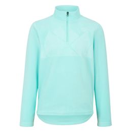 Sweatshirt Ziener "JONKI-Z midlayer junior", Mädchen, Gr. 128, radiant lagoon, Obermaterial: 100% Polyester, Sweatshirts