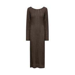 Levete Room Damen Jerseykleid "Levete Room Dress LR-LAICA 4"l895, chocolate, Gr. XXL, Obermaterial: 99% Polyester, 1% Elasthan, Kleider
