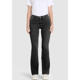 MAC Damen Bootcuthose "Dream-Shimmer"modern schwarz net wash, Gr. 42, Jersey, Obermaterial: 90% Baumwolle, 7% Elastomultiester, 3% Elasthan, Hosen,