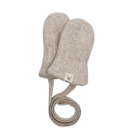 Fäustlinge MaxiMo, Baby, Gr. 12M, braun (hellbraunmeliert), Fleece, Baumwolle, meliert, Handschuhe, Baumwolle, Elastisch, Halteband, ohne Daumen
