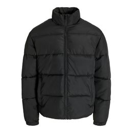 Jack & Jones PlusSize Steppjacke "JJMAZE PUFFER COLLAR PLS", Herren, Gr. 6XL, schwarz, Web, Obermaterial: 100% Polyester, JACK & JONES PLUSSIZE, colorblocking, regular fit, Jacken
