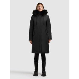 Kurzmantel Khujo "JILLA", Damen, Gr. L, schwarz, 100% Polyamid, unifarben, eingesetzt Rippbündchen mit Windstopper, Mäntel