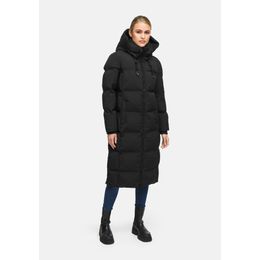 Winterjacke Marikoo "Tikoraa", Damen, Gr. 5XL, schwarz, Obermaterial: 100% Polyester; Futter: 100% Polyester; Wattierung: 100% Polyester; Ärmelfutter: 100% Polyester, Jacken, mit extra langem Schnitt und hohem Kragen