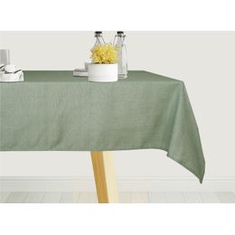 Tischdecke my home "Aolva" Gr. 1, grün (matte grün), B:80cm L:80cm, Polyester, Tischdecken, verschiedene Größen, moderner Uni, Esszimmer, Küche