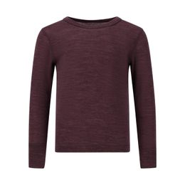 Funktionsshirt ZIGZAG "Cerro", Kinder, Gr. 152, purpurviolett, 85% Wolle, 15% Lyocell, meliert, Shirts, mit funktionalen Naturmaterialien
