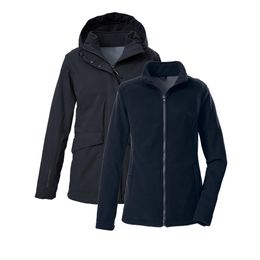 3-in-1-Funktionsjacke Killtec "KOW 189 WMN JCKT", Damen, Gr. 36, schwarz (schwarz blau), Obermaterial: 100% Polyester. Futter: 100% Polyester, Jacken, Winterjacke Damen