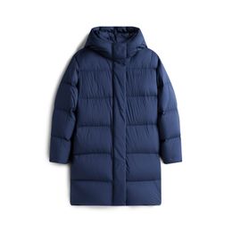 Daunenmantel Tommy Hilfiger "MODERN DOWN REG COAT", Damen, Gr. M (38), blau (schwarz night navy), Steppware, Obermaterial: 100% Polyester, unifarben, Mäntel, mit wärmenden Daunen gefüttert