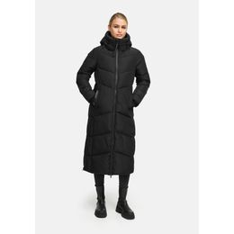 Winterjacke Marikoo "Firella", Damen, Gr. L, schwarz, Obermaterial: 100% Polyester; Futter: 100% Polyester; Wattierung: 100% Polyester; Ärmelfutter: 100% Polyester, Jacken, extra lange Passform und seitliche Belüftungsöffnungen