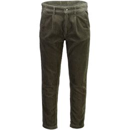 Cordhose LINDBERGH, Herren, Gr. L, N-Gr, dusty army, Cord, Obermaterial: 100% Baumwolle, unifarben, lang, Hosen, Cord-Chino mit schmalem Bein