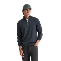Marc O'Polo Troyer MARC O'POLO "aus Bio-Baumwoll-Schurwoll-Mix", Herren, Gr. L, schwarz navy, Obermaterial: 54% Baumwolle, 29% Schurwolle, 17% Polyamid, unifarben, Pullover