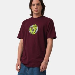 T-Shirt Santa Cruz "HAND DOT FRONT T-SHIRT", Herren, Gr. M, schwarz cherry, Obermaterial: 100% Baumwolle, Shirts