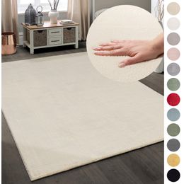 Teppich my home "Arabell, Kunstfellteppich, Felloptik, waschbar" Gr. 44, beige, B:160cm H:16mm L:220cm, Polyester, Teppiche, Teppich, flauschig, kuschelig, Anti-Rutsch-Unterseite, Wohnzimmer, Schlafzimmer
