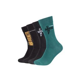 Socken CAMP DAVID "casual", Damen, Gr. 43 (46), mindset schwarz, Baumwollmischung, unifarben, Socken, mit elastischem Bund