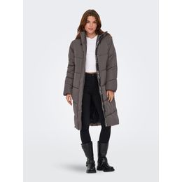 Steppmantel Only "ONLMAGGI LIFE LONG PUFFER CC OTW", Damen, Gr. L, plum kitten, Web, Obermaterial: 100% Polyester, unifarben, Modisch, regular fit, Mäntel