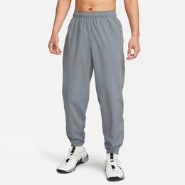 Sporthose Nike "M NK DF FORM PANT TPR", Herren, Gr. L, N-Gr, smoke grau, schwarz, reflective silv, Obermaterial: 100% Polyester, Hosen