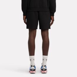 Sweatshorts Reebok "MARCUS SMALL LOGO FLEECE SHORTS", Herren, Gr. L, N-Gr, schwarz, Obermaterial: 60% Baumwolle, 40% Polyester, Hosen