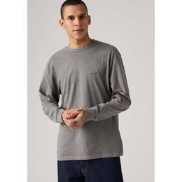 Levi's Langarmshirt LEVI'S, Herren, Gr. L, garment dye smoked p, Jersey, Obermaterial: 100% Baumwolle, normal normal, Rundhals, Shirts, GARMENT- Färbung