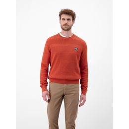 Strickpullover Lerros "Lerros Strickpullover für Herren, tonal gestreift", Herren, Gr. XXL, scandinavian rot, 100% Baumwolle, Rundhals, Pullover