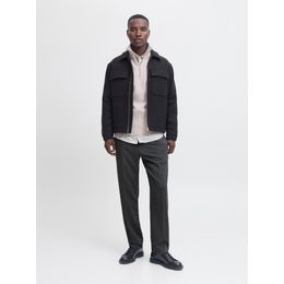 Jack & Jones Jogginghose JACK & JONES "JPSTKANE EDWIN WINTER JOGGER LN", Herren, Gr. L, N-Gr, grau (dunkelgrau melange), Web, Obermaterial: 63% Polyester, 30% Viskose, 5% Elasthan, 2% sonstige Fasern, meliert, Modisch, relaxed fit knöchellang, Hosen