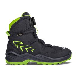 Winterstiefel Lowa "FIRO GORE-TEX HI JR", Damen, Gr. 33, navy, limone, Synthetik, Textil, Schuhe, Winterschuhe, Winterboots, wasserdicht, gefüttert, mit Drehverschluss