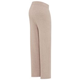 Umstandshose Neun Monate "Strickhose für Schwangerschaft und Stillzeit", Damen, Gr. 40/42, N-Gr, beige (beige meliert), Feinstrick, Obermaterial: 50% Viskose, 28% Polyester, 22% Polyamid, unifarben, Basic, lässig geschnitten lang, Hosen, Umstands-Strickhose mit extra weitem Bund