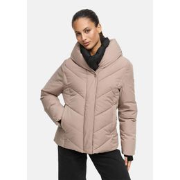 Winterjacke Marikoo "Nadiraa", Damen, Gr. M, beige (taupe grau), Obermaterial: 100% Polyester; Futter: 100% Polyester; Wattierung: 100% Polyester; Ärmelfutter: 100% Polyester, Jacken, 2-in-1 Funktion Herausnehmbare Polyester-Innenteil