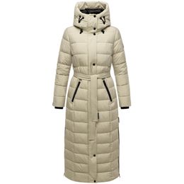 Steppmantel Navahoo "Das Teil XIV", Damen, Gr. L (40), grau, Oberstoff: 100% Polyester, Futter: 100% Polyester, Wattierung: 100% Polyester, Ärmelfutter: 100% Polyester, gerade wadenlang, hoch geschlossener Ausschnitt, Ärmel ohne Ärmelschlitz Rippstrickbündchen, Mäntel, extralanger Wintermantel mit abnehmbaren Kunstfellkragen