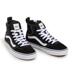 Sneaker Vans "ASHWOOD HI DECON", Herren, Gr. 46, schwarz, wei&szlig;, Leder, Synthetik, Textil, Schuhe Sneaker