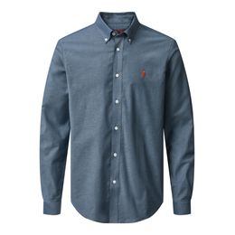 Langarmhemd MCS "MCS Shirt Greg", Herren, Gr. L, Normalgrößen, schwarz sapphire, Obermaterial: 97% Baumwolle, 3% Elasthan, Hemden