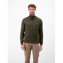 Strickjacke Lerros "Lerros Melange-Strickjacke für Herren", Herren, Gr. 3XL, nordic olive, 100% Baumwolle, Strickjacken