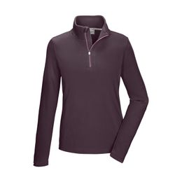 Fleeceshirt Killtec "KSW 101 WMN FLC SHRT", Damen, Gr. 36, pflaume, Oberstoff: 100% Polyester, Shirts, Fleeceshirt mit Stehkragen, warm, Reißverschluss mit Kinnschutz
