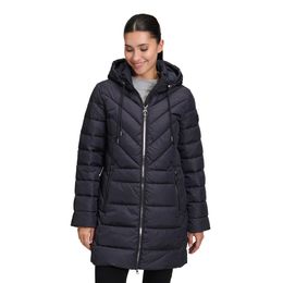 Steppjacke Betty Barclay "Damen Steppjacke mit Kapuze", Damen, Gr. 36, blau (dunkelblau), Obermaterial: 100% Polyamid. Besatz: 100% Polyamid. Futter: 100% Polyester. Füllung: 100% Polyester., Sportlich, figurumspielend, Jacken